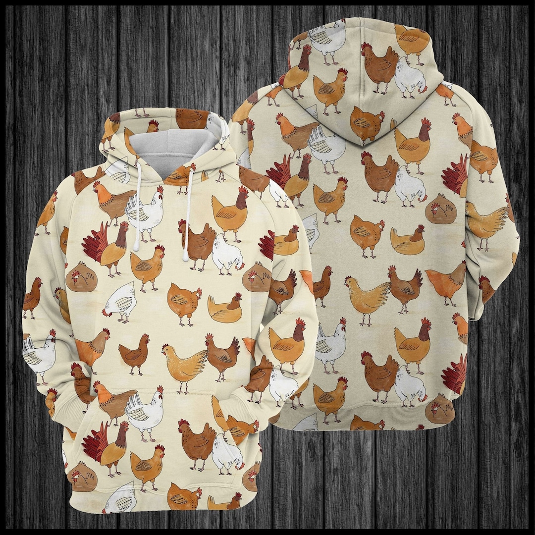 Unisex Chicken Family Sweatshirt Hoodie, Chicken Lover Hoodie, Chicken ...