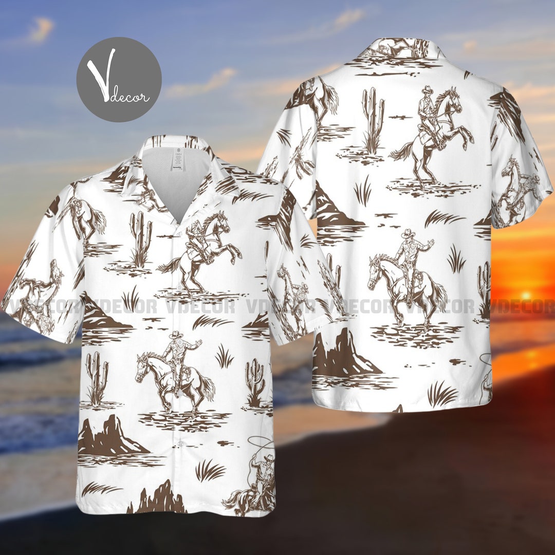 Cowboy Lovers Hawaiian Shirt, Cowboy Summer Aloha Shirt, 3D Hawaii ...