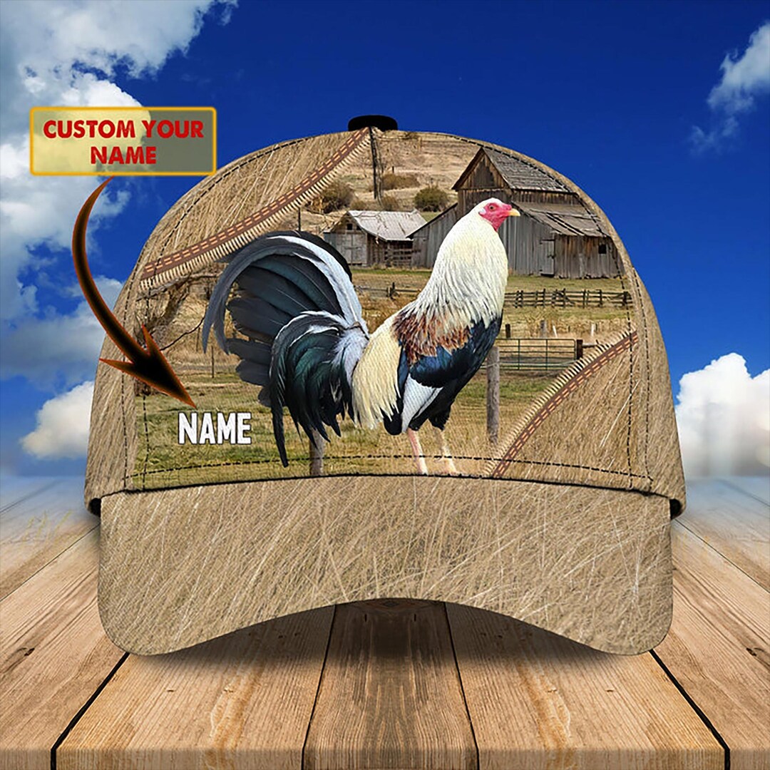 Personalized 3D Rooster Cap for Men, Custom Name Chicken Hat, Country ...