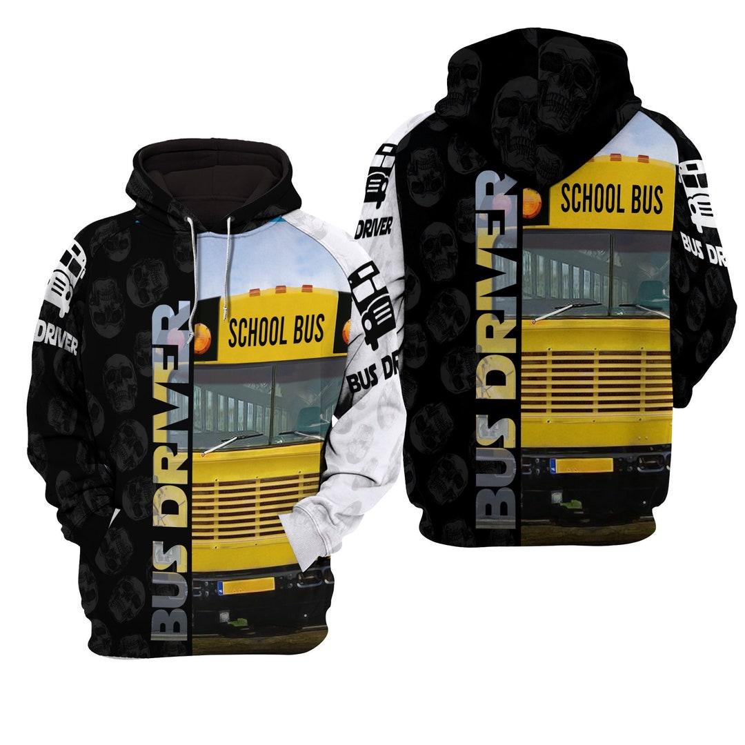Unisex Hoodies School Bus Drivers Skull Hoodies Bus Driver - Etsy