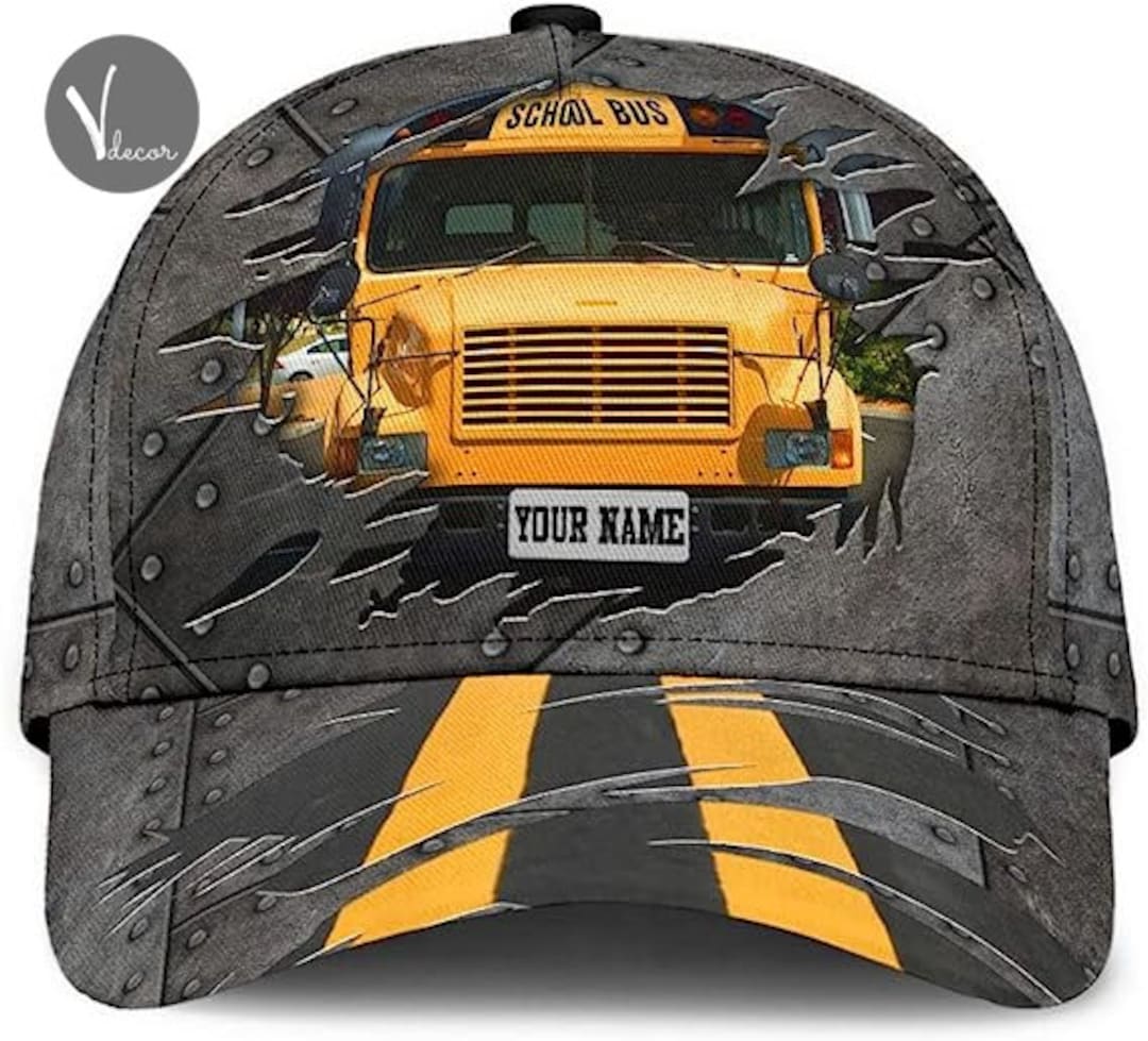 Personalized Bus Driver Baseball Cap Custom Adjustable 3D - Etsy