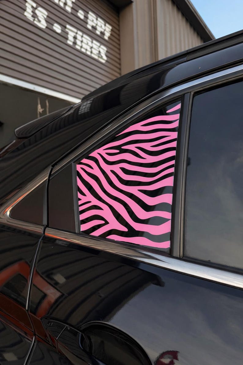 Zebra Print Car Decal | Rear Quarter Window Vinyl Sticker - Etsy