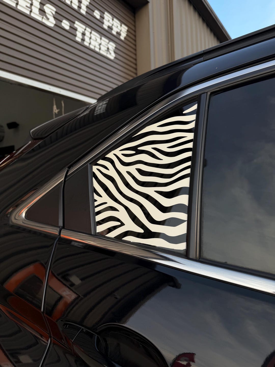 Zebra Print Car Decal | Rear Quarter Window Vinyl Sticker - Etsy