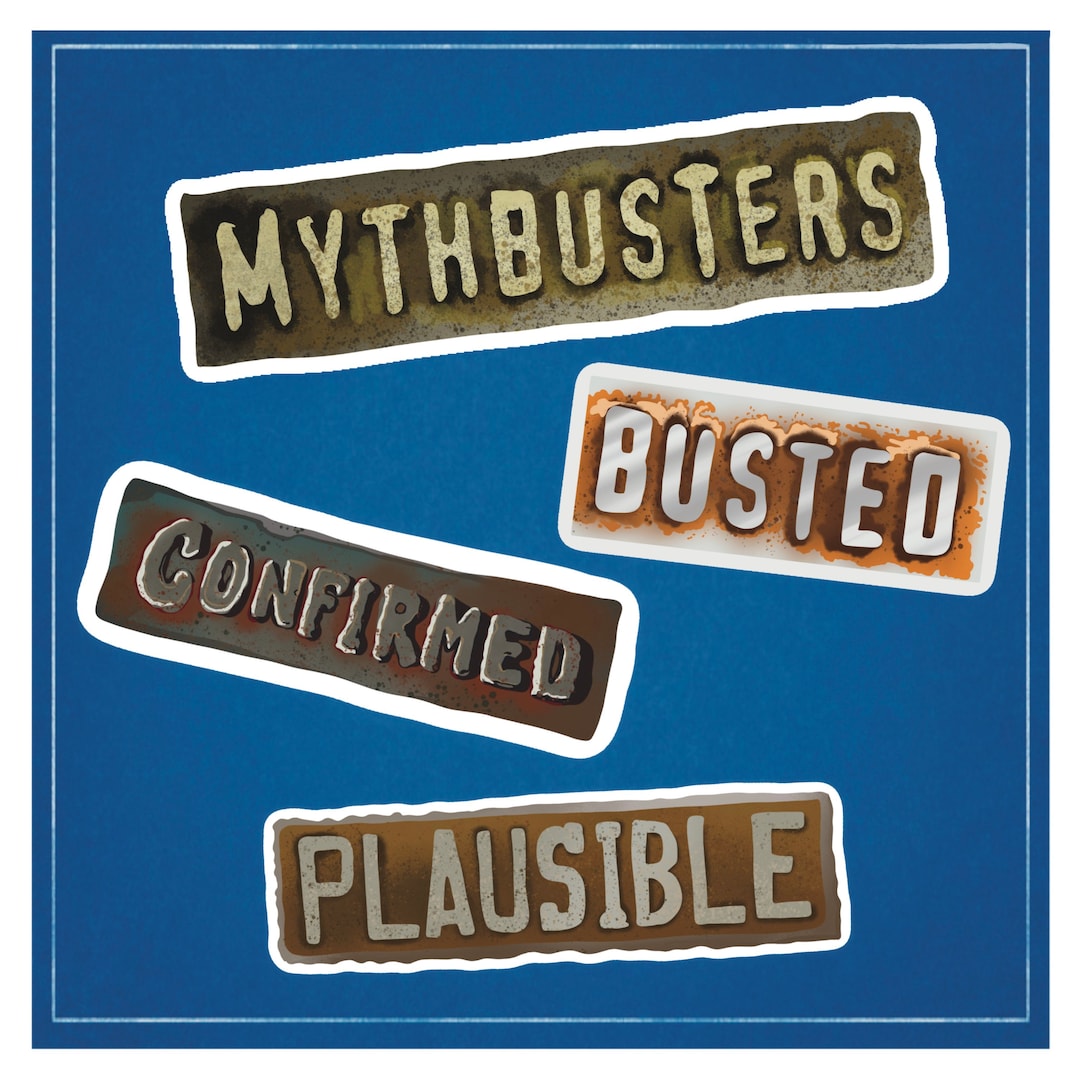Mythbusters Sticker Set, Confirmed, Busted, Plausible Stickers - Etsy