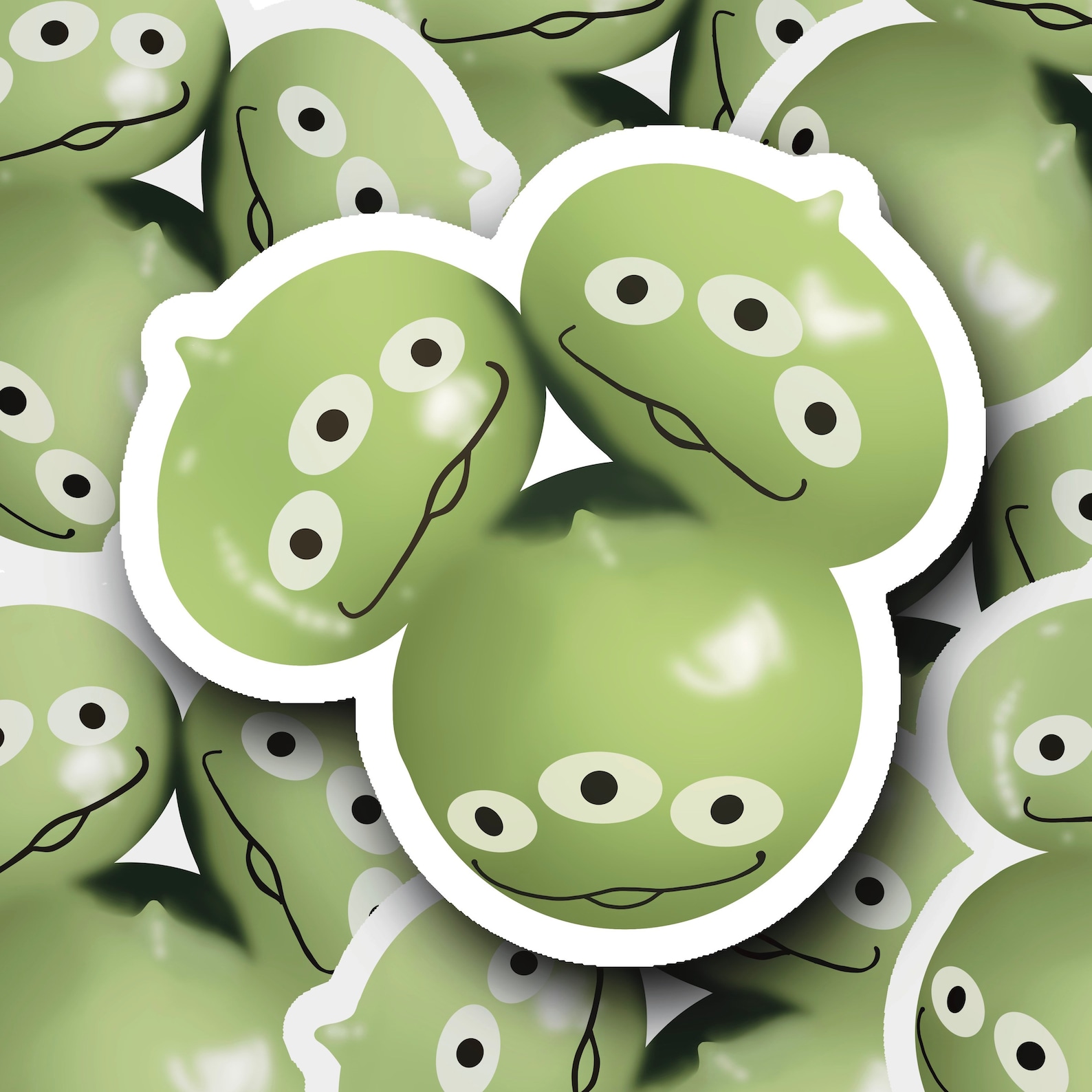 Toy Story Green Alien Mochi Sticker/ Tokyo Disney Sticker/ - Etsy