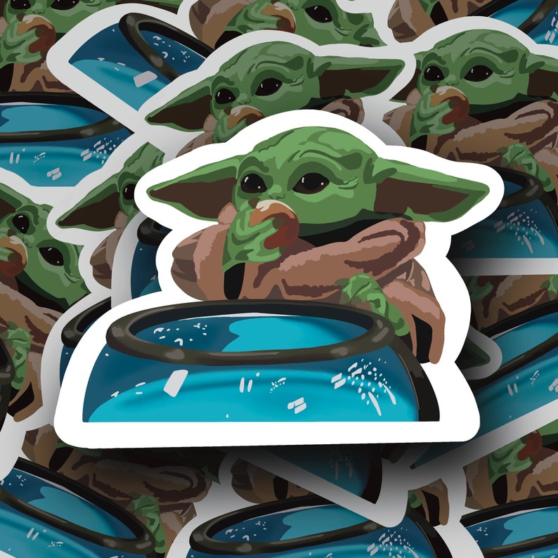 Grogu Sticker the Child Sticker Mandalorian Sticker Star - Etsy