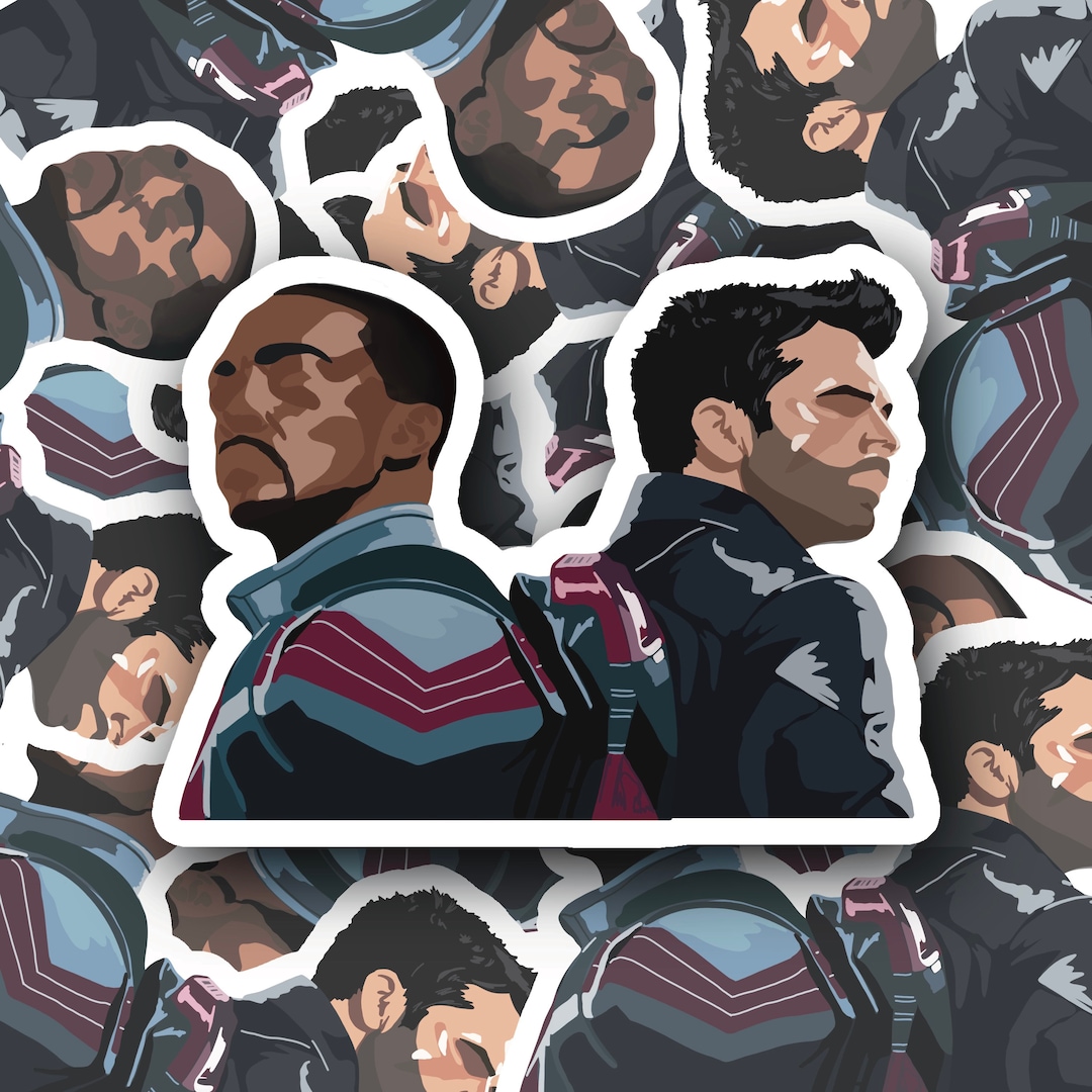Falcon and the Winter Soldier Sticker, Sam Wilson and Bucky Barnes ...