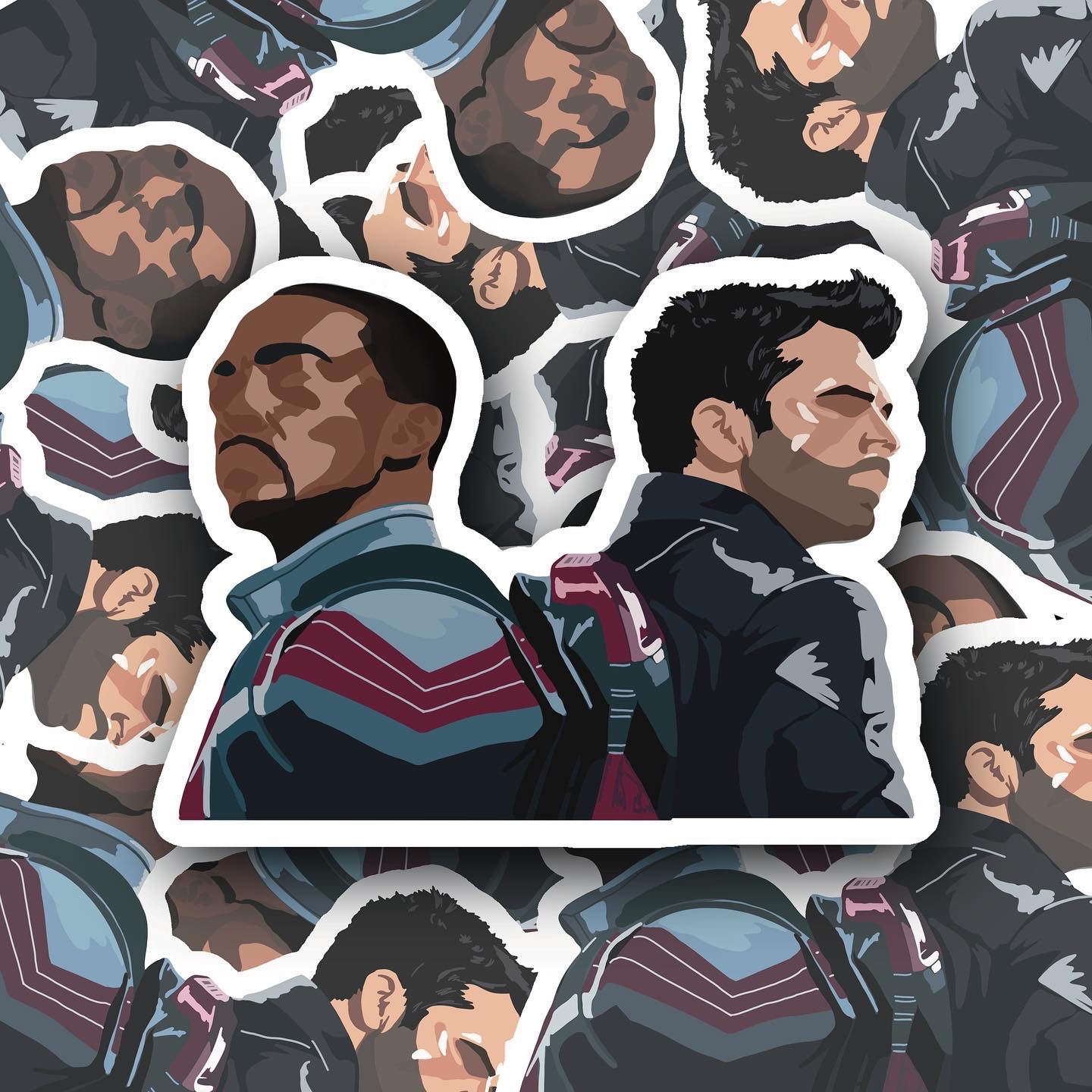 The Falcon and the Winter Soldier Sticker Set Sam Wilson | Etsy