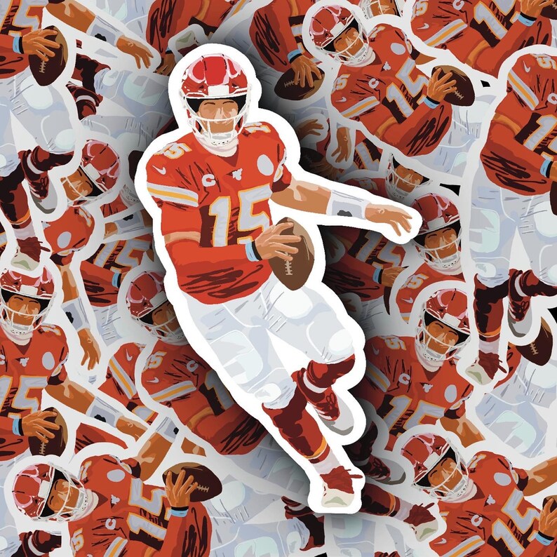 Patrick Mahomes Sticker NFL Player Sticker Kansa City Chiefs | Etsy