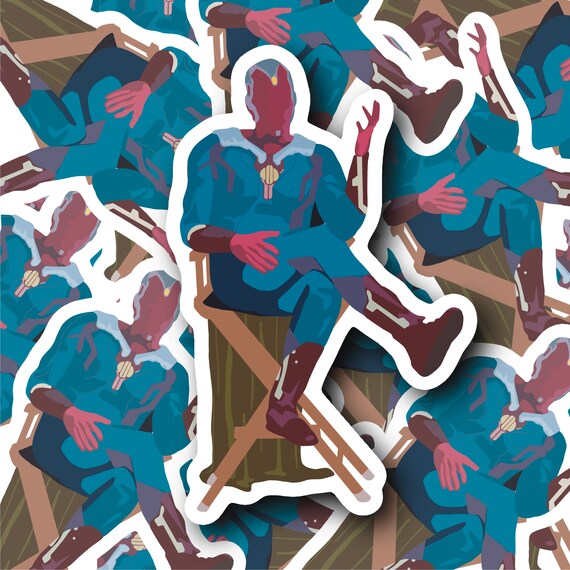 The Vision Sticker / Vision Interview Sticker / Wandavision | Etsy