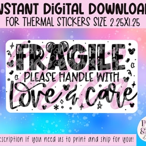Fragile Handle With Love & Care PNG Thermal Digital Download ...