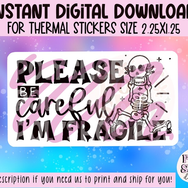 Fragile Thermal Label - Etsy
