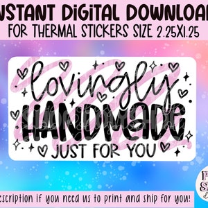 Lovingly Handmade Just for You PNG Download | Packaging Stickers for ...