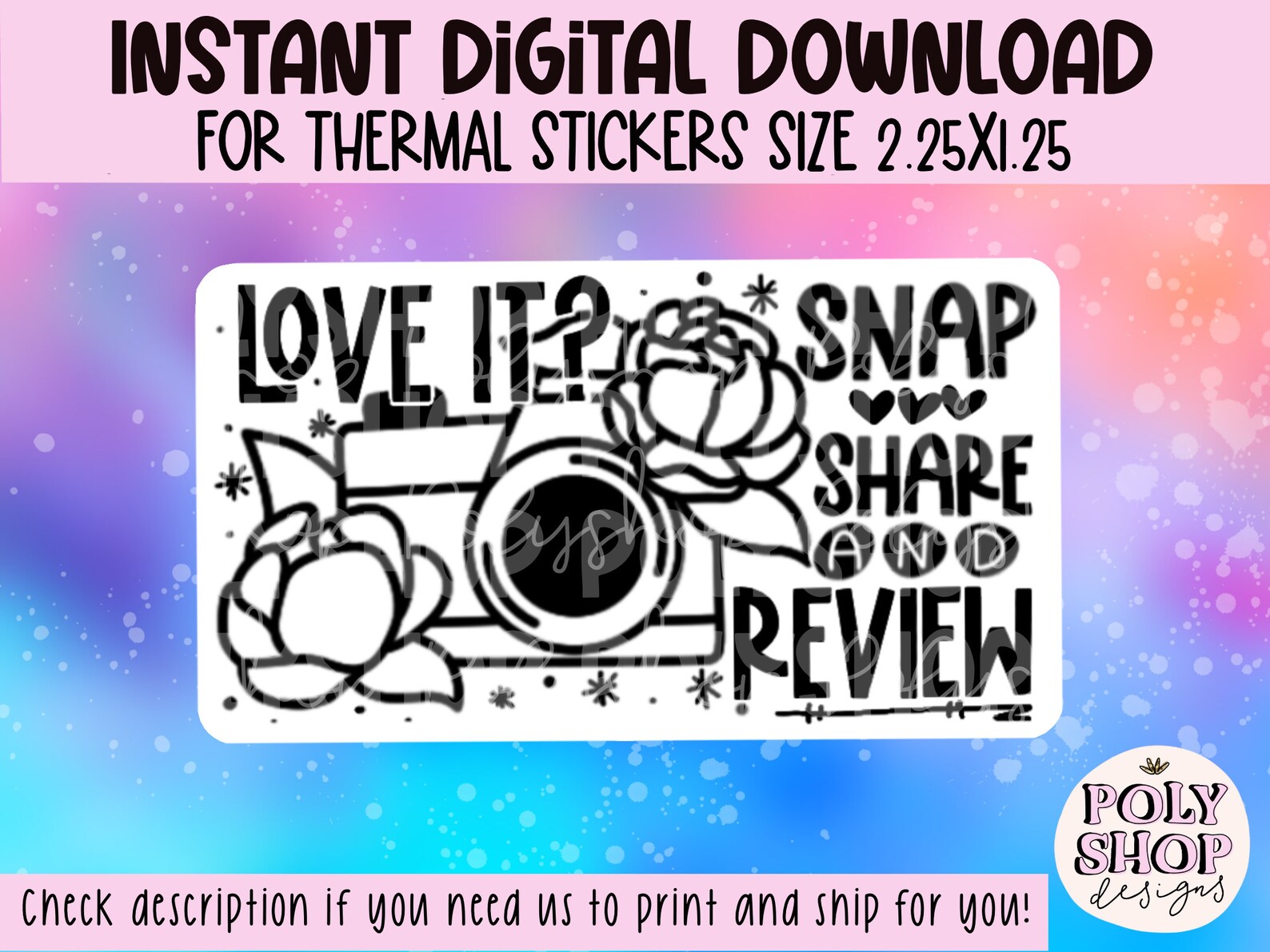 Love It Snap Share & Review PNG Digital Download Packaging - Etsy