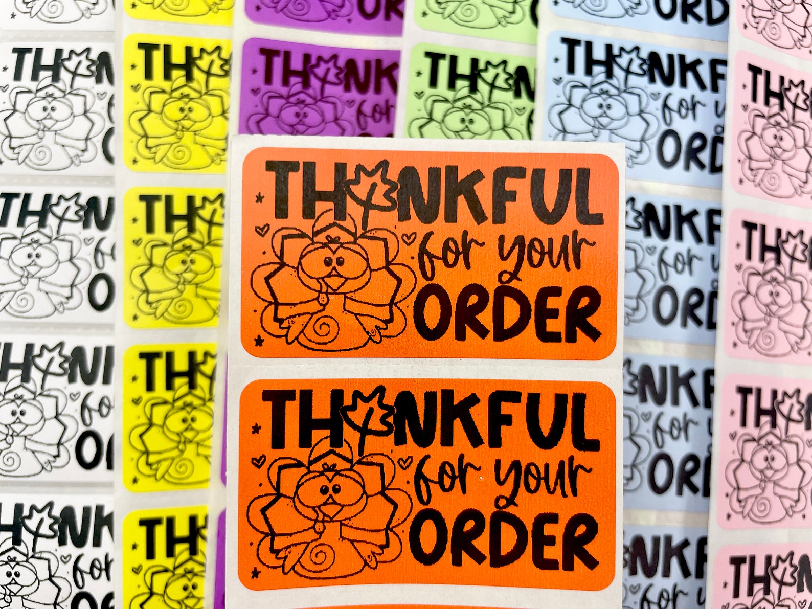 Thankful for Your Order Sticker PNG Thermal Digital Download Packaging ...