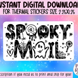 Spooky Mail PNG Digital Download Packaging Stickers for | Etsy