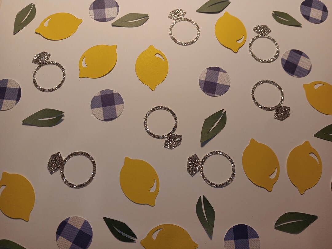 Lemon Engagement Party Confetti/ Table Decorations /free Shipping - Etsy