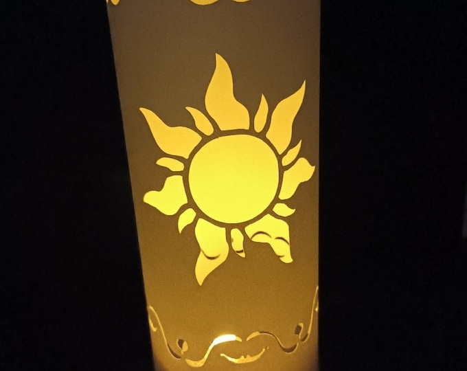 Tangled Sun Table Numbers With Stand, Quinceanera, Princess Party ...