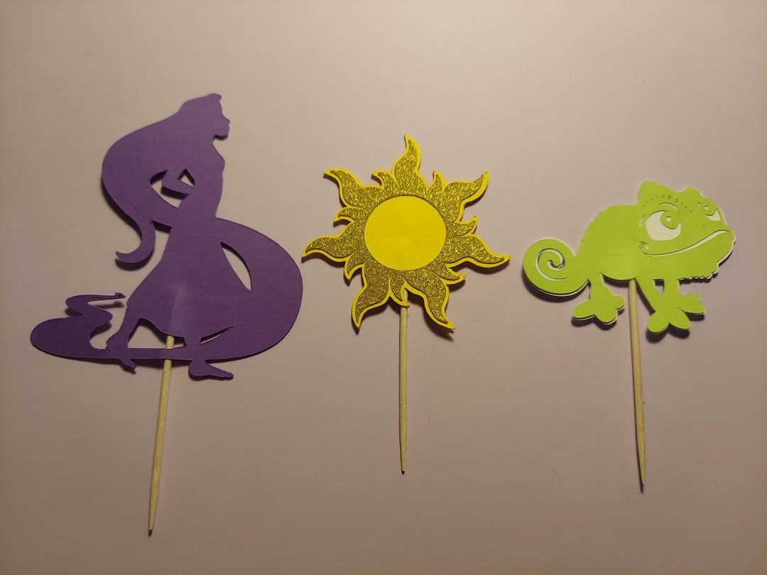 Rapunzel Cupcake Toppers/tangled Cupcake Toppers/ Party of 12/free ...