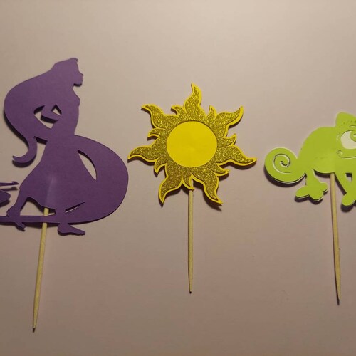 Rapunzel Cupcake Toppers/tangled Cupcake Toppers/ Party of - Etsy