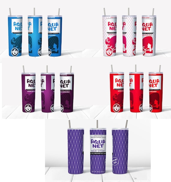 Aqua Net Tumbler Wrap Bundle PNG Digital Download | Etsy