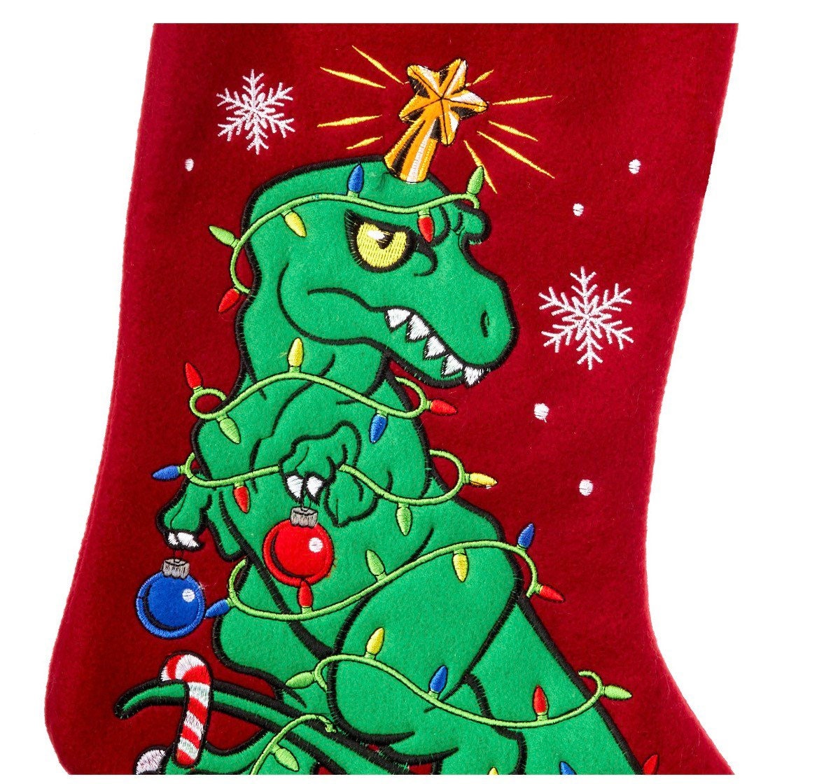 Dinosaur T-rex Christmas Stocking , Embroidered, Kids Stocking - Etsy