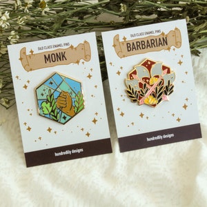 Dnd 5E Character Building Class Hard Enamel Pins - Etsy