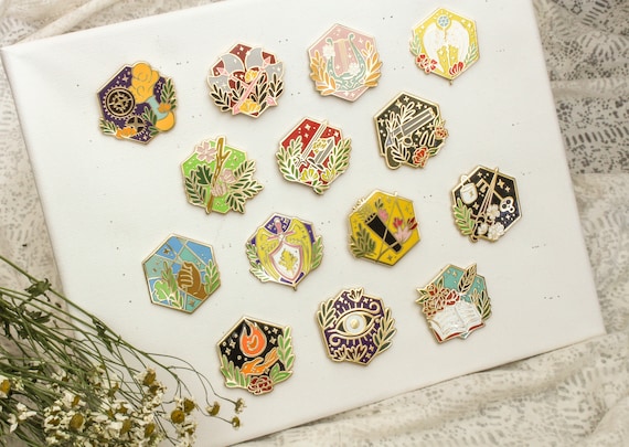 Dnd 5E Character Building Class Hard Enamel Pins | Etsy