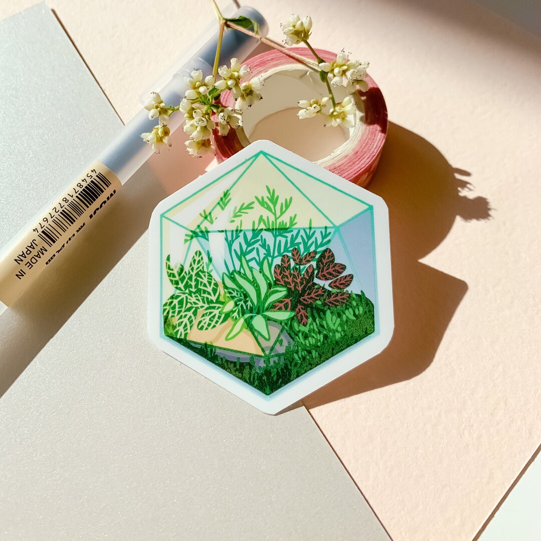 Terrarium Dice Sticker, Dnd Sticker, Green Sticker - Etsy