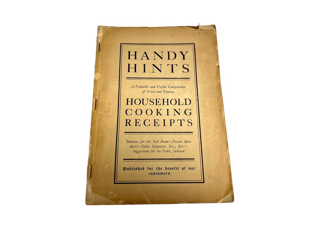 Handy Hints Vintage Book - Etsy