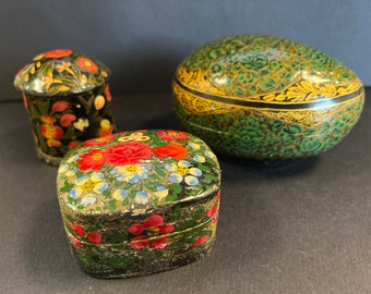 Paper Mache Trinket Boxes - Etsy