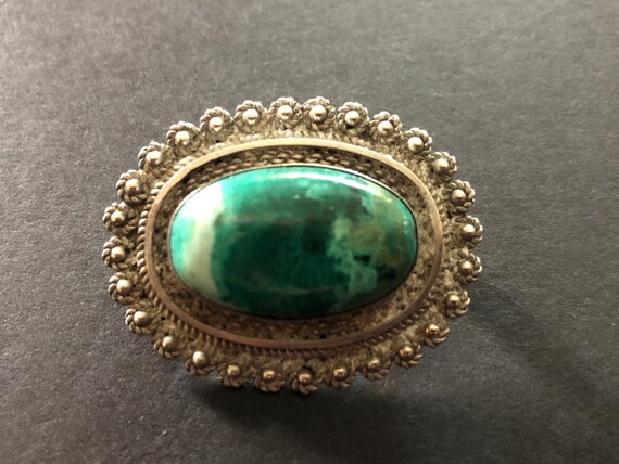 Vintage sterling silver pin - Gem