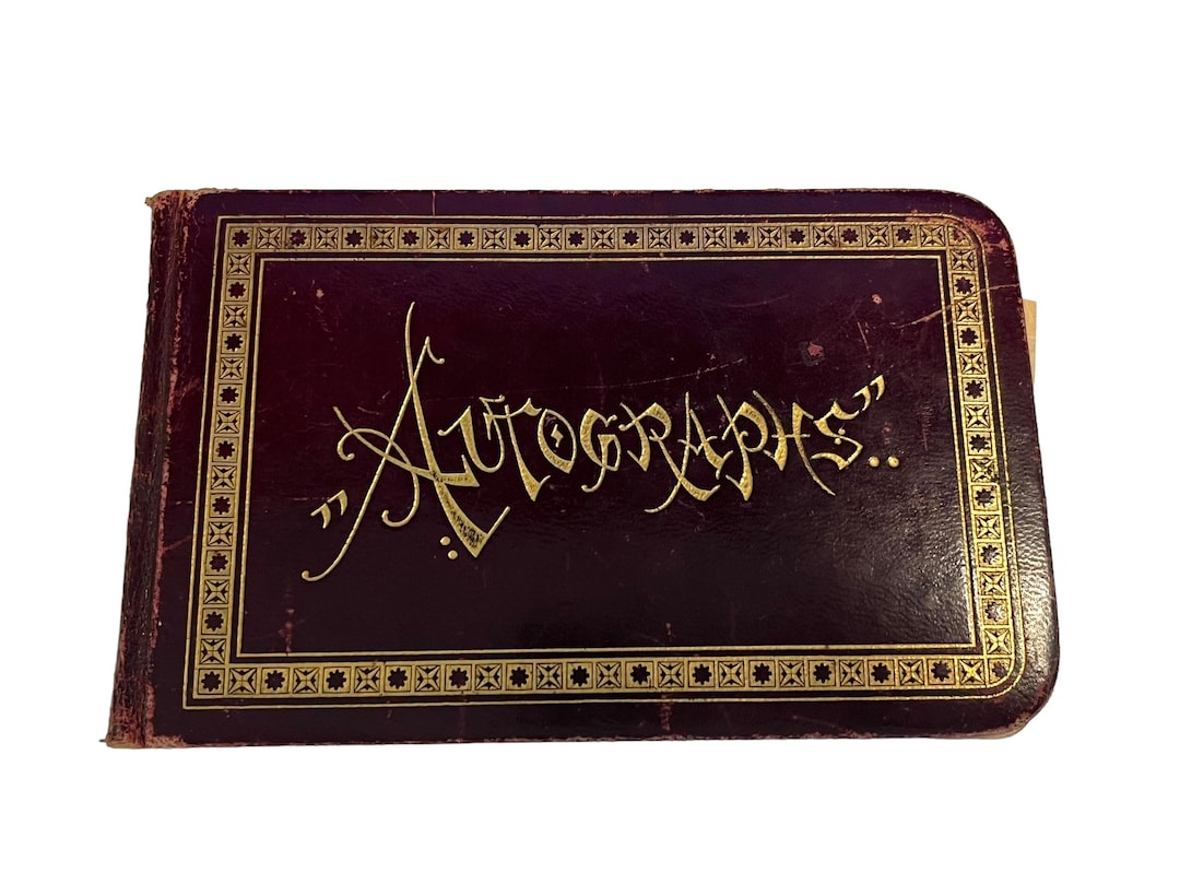 Antique Autograph Book - Etsy