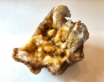 Small Crystal Rock Specimen With Custom Iron Stand. Geode / Mineral Now ...
