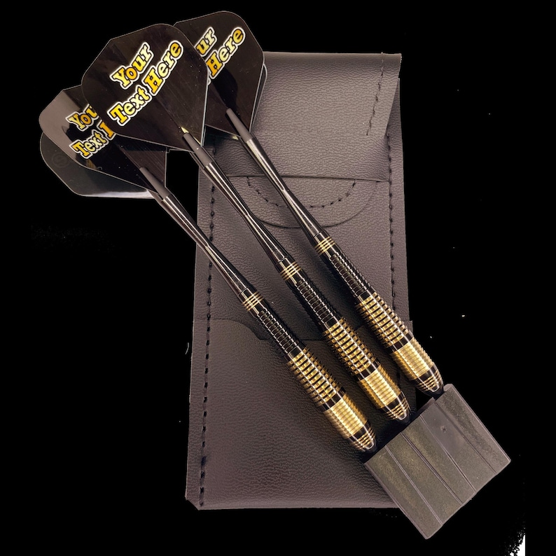 Personalised Deluxe Darts Gift Set - With Custom Printed Dart Flights ...