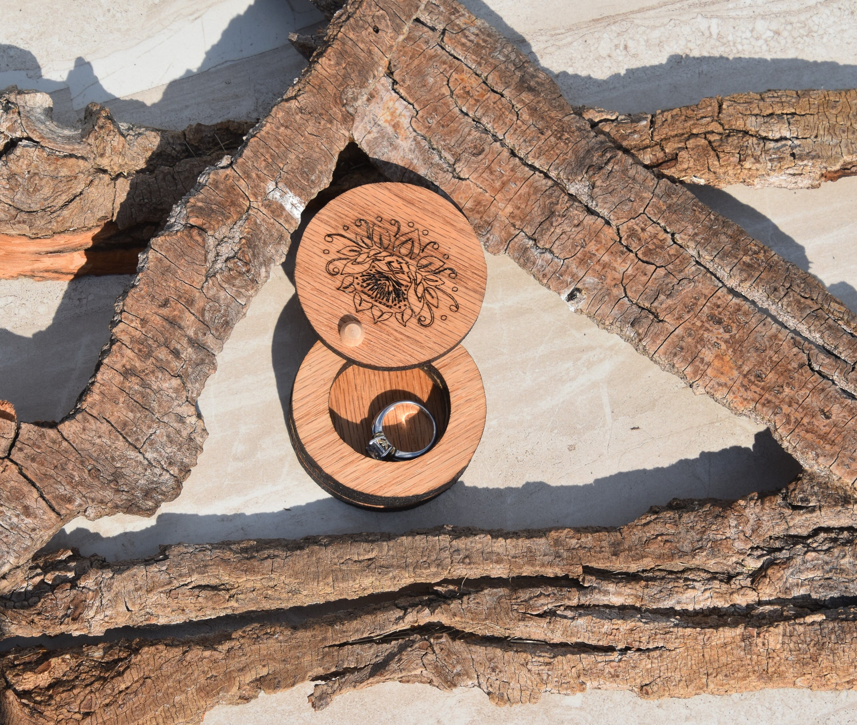 Lotus Round Box With Swivel Lid - Etsy