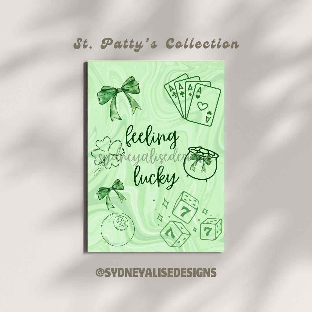 Feeling Lucky Print - Trendy Pink St. Patrick’s Day Decor, Aesthetic ...
