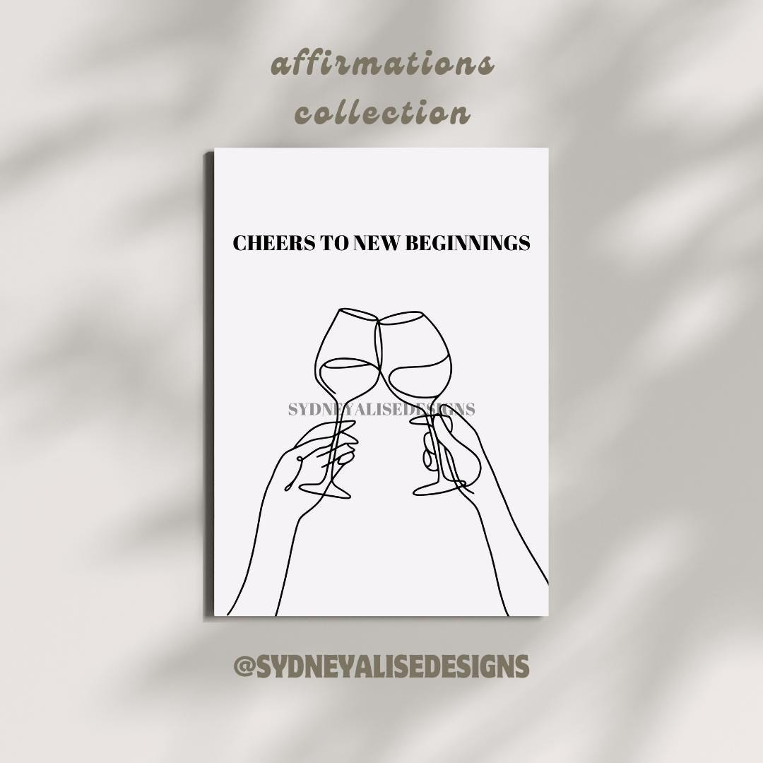 Chic Line Art Poster Positive Wall Decoration Stylish Instant Print ...