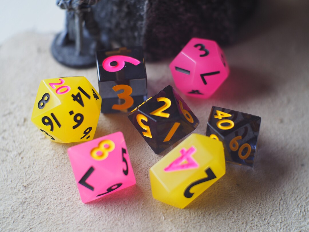 Mörk Borg Inspired Set of 7 Handmade RPG Dice free Shipping - Etsy