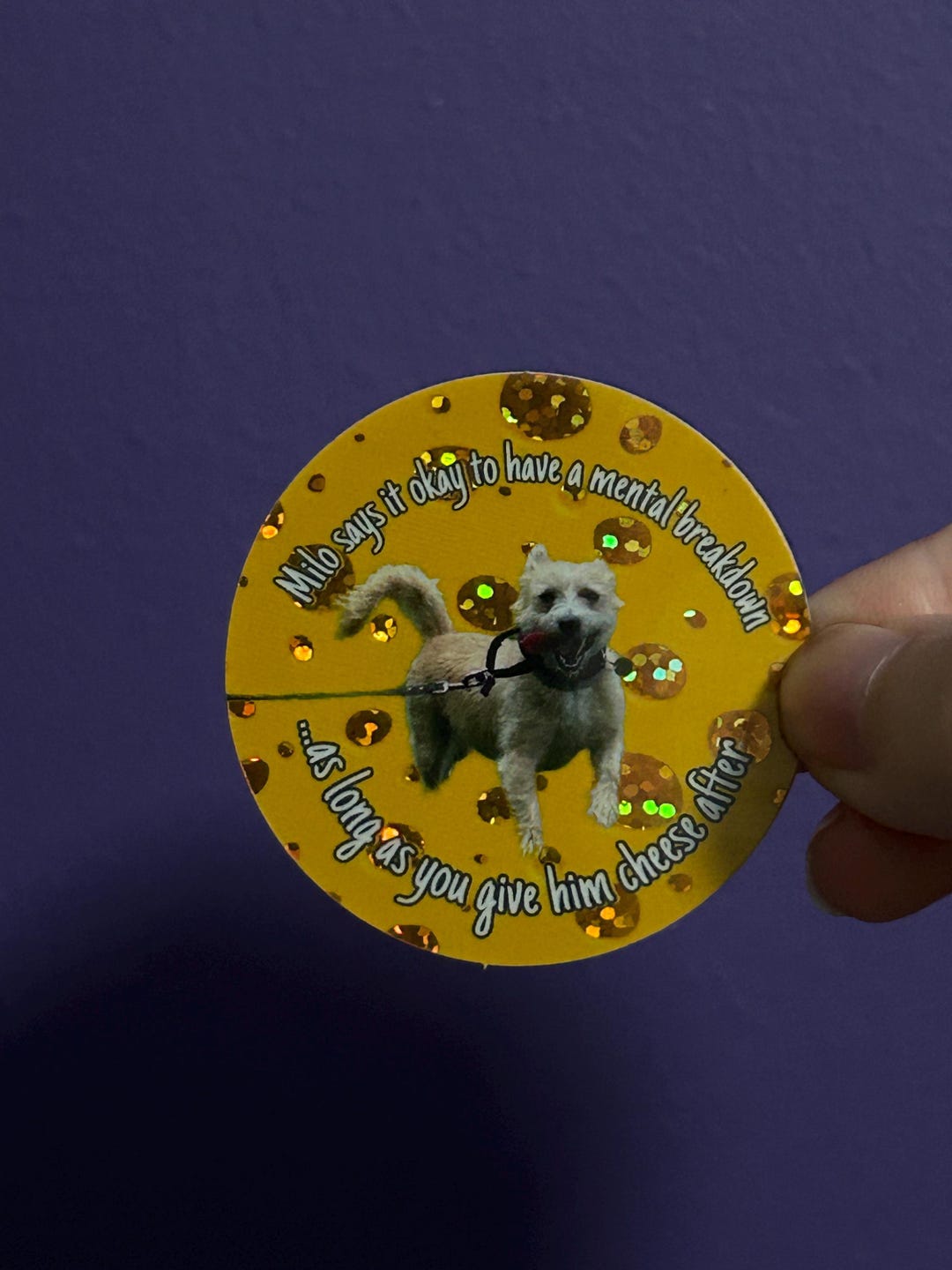 It's Okay to Have a Mental Breakdown Dog Holographic STICKER - Etsy