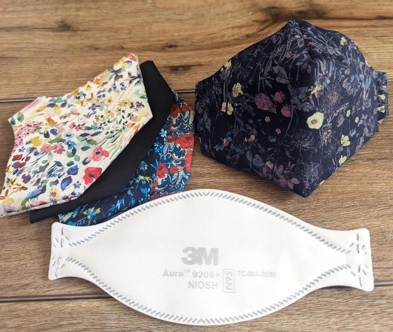 3M Aura Mask Cover: Black, White, Gray Prints - Clip On, Lightweight ...