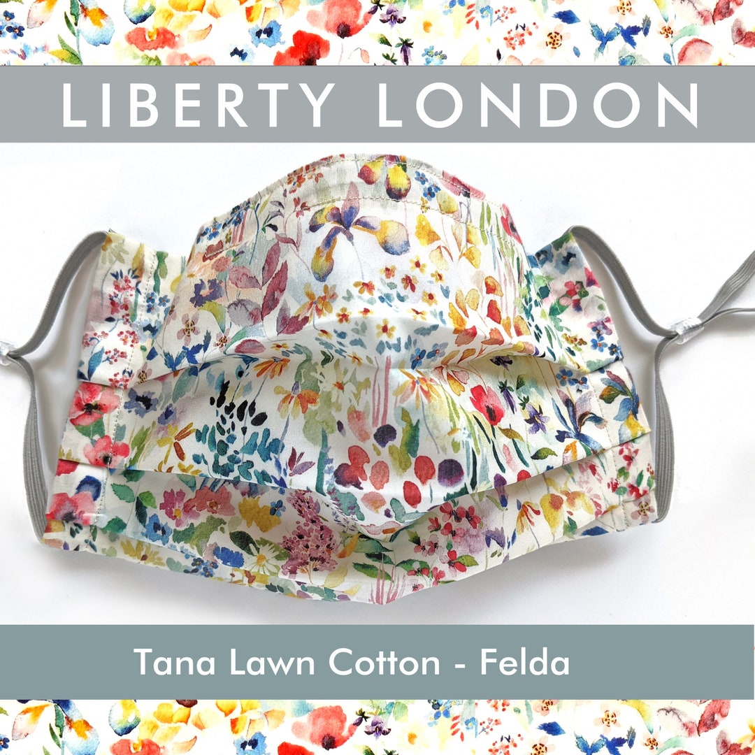 Liberty London Face Mask Watercolor Floral felda C Nose Wire, Filter ...