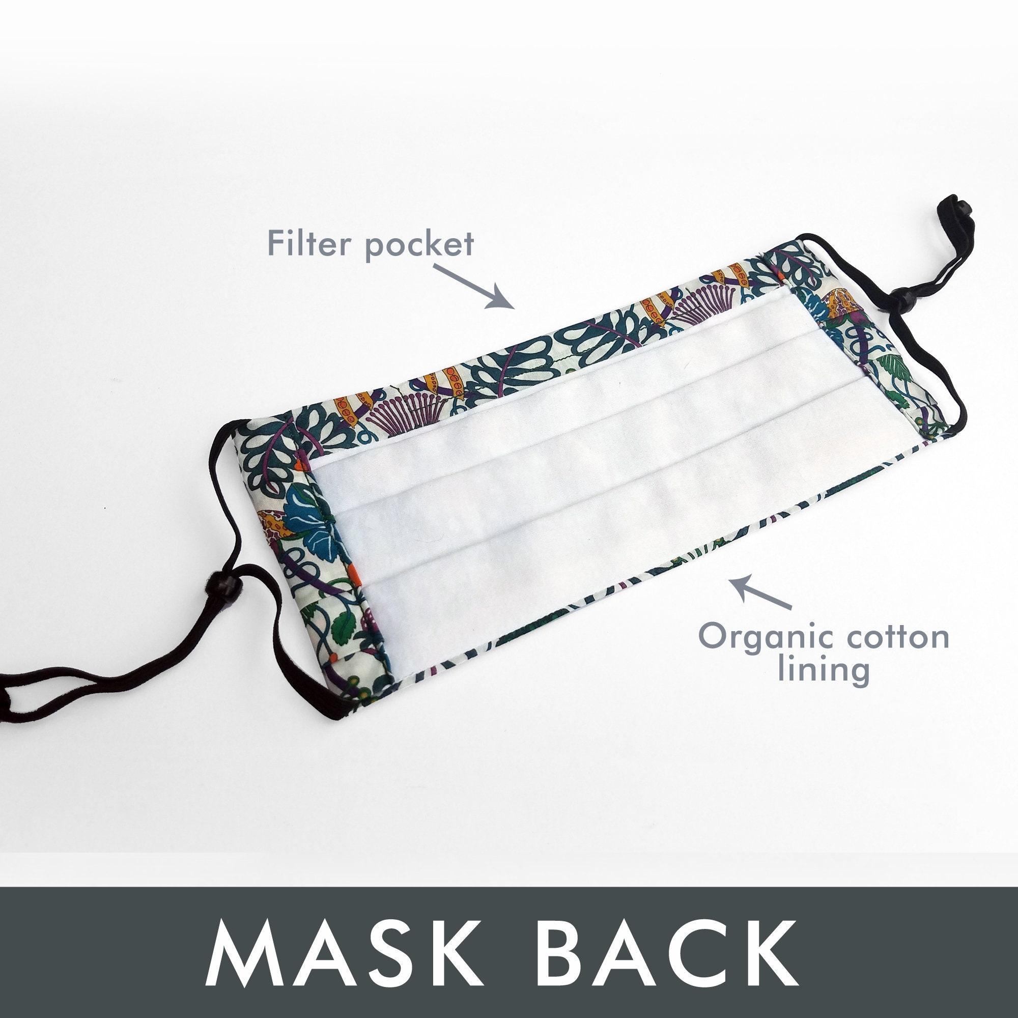 Liberty London Face Mask Tana Lawn Cotton Pleated - Etsy