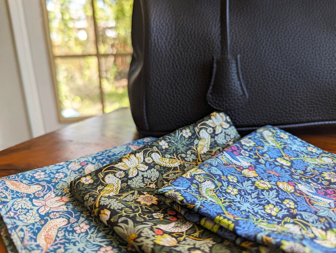 Liberty London William Morris Strawberry Thief Handkerchief - Soft ...