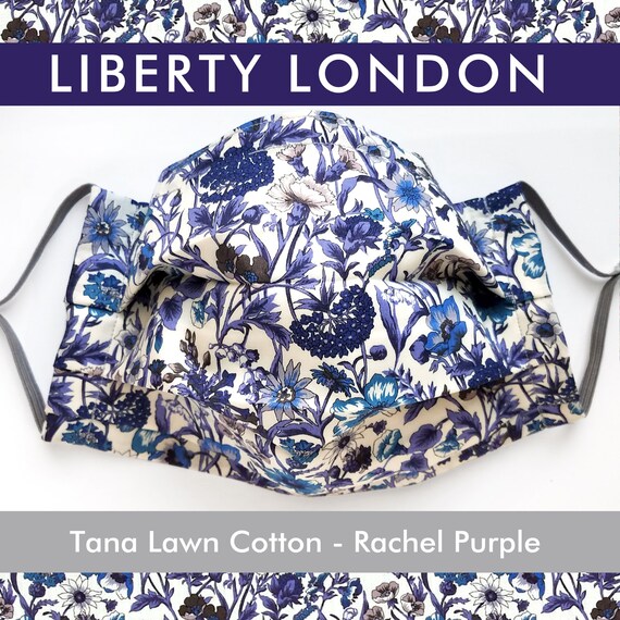 Liberty London Face Mask Meadow Purple Floral Nose Wire - Etsy