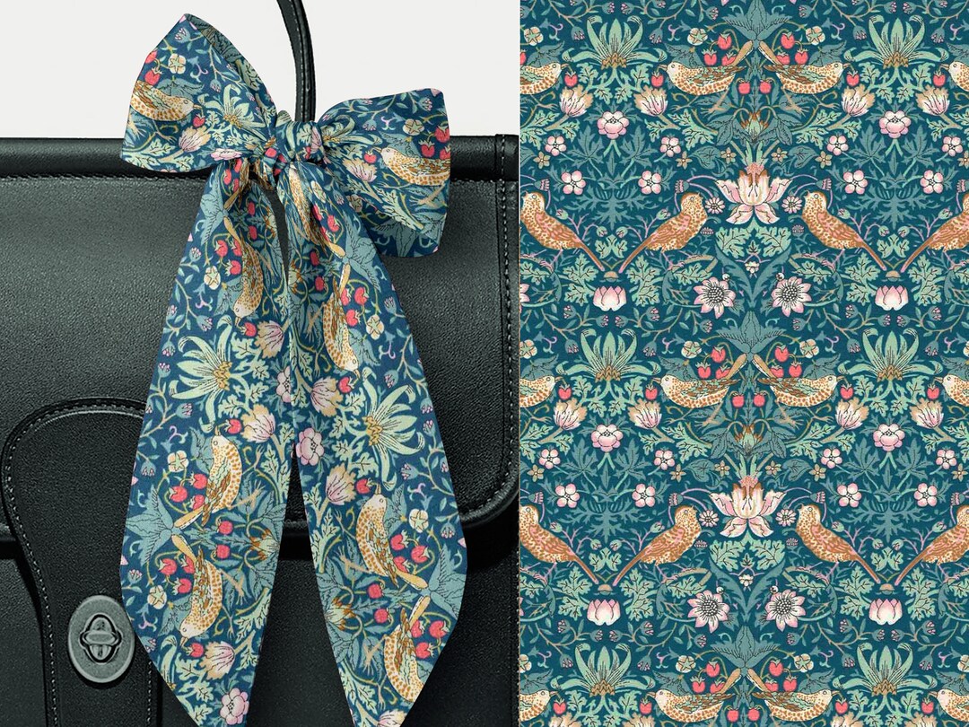 Liberty London Scarf Purse-hair-neck 22 to 52 Length Strawberry Thief ...