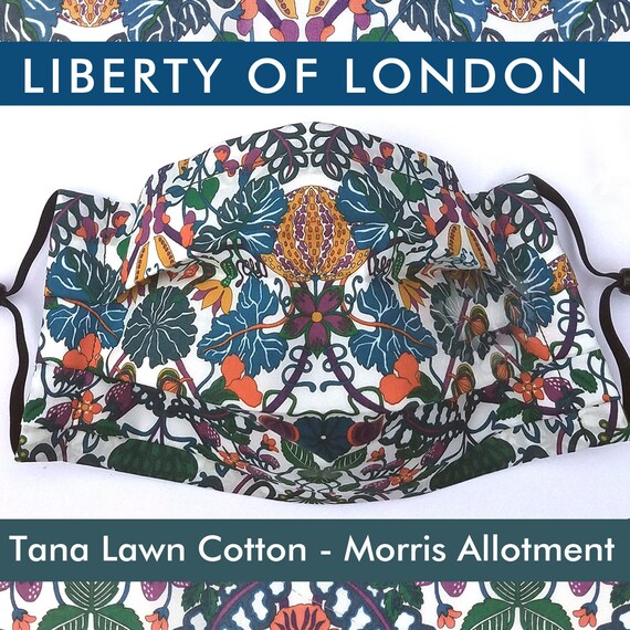 Liberty London Face Mask Tana Lawn Cotton Pleated | Etsy
