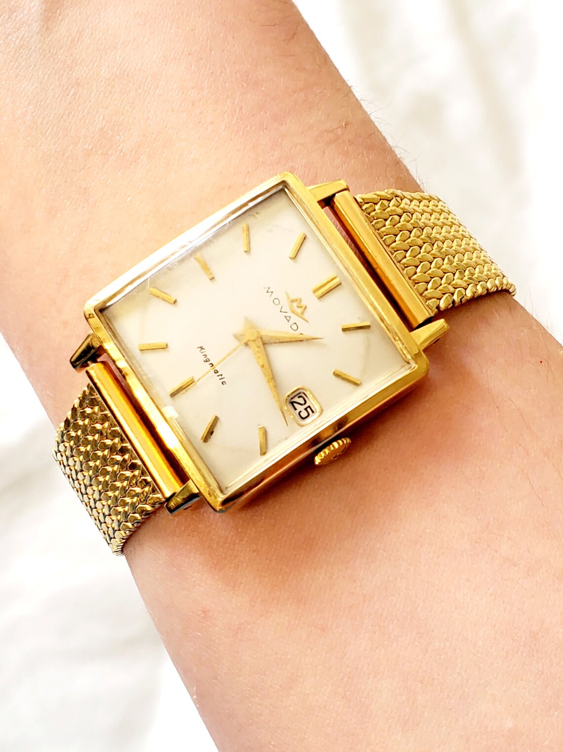 Movado 14k Solid Gold Men's Watch | Etsy