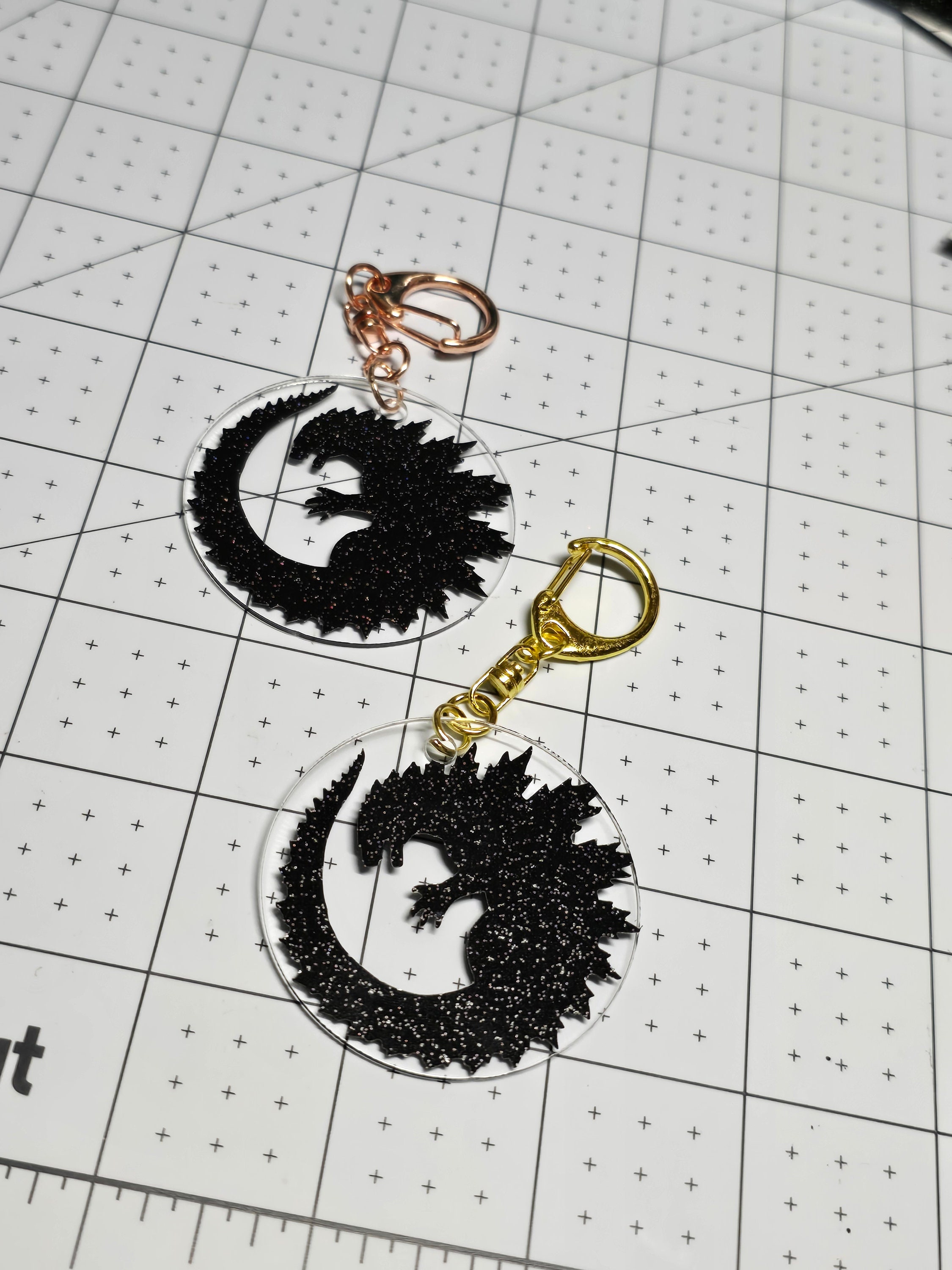 Godzilla Keychain - Etsy