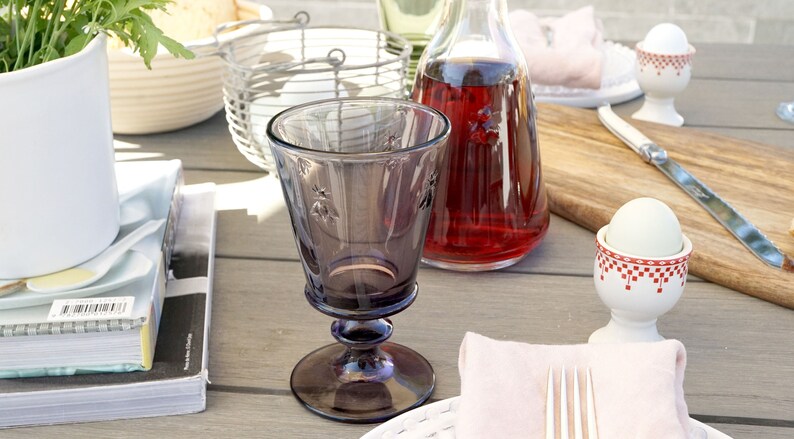 Bee Colored Wine Glasses-bee Glass Cups-glass Wine Goblets-wine Glasses ...